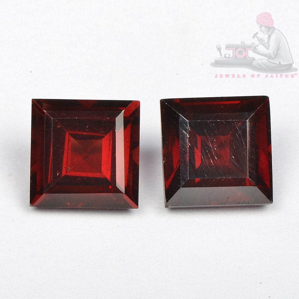 Natural Red Garnet 4mm Calibrated Size Faceted Cut Square Top - Etsy
