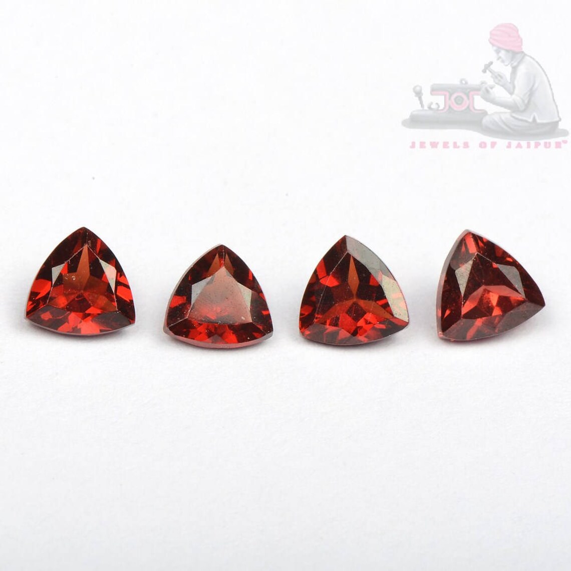 Natural Red Garnet Calibrated Size 4mm Faceted Cut Trillion - Etsy
