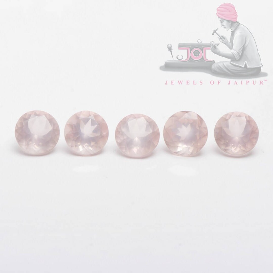Natural Rose Quartz 5mm Round Faceted Cut Calibrated Size Pink Color ...