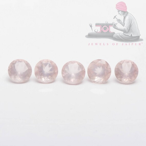 Natural Rose Quartz 5mm Round Faceted Cut Calibrated Size Pink | Etsy