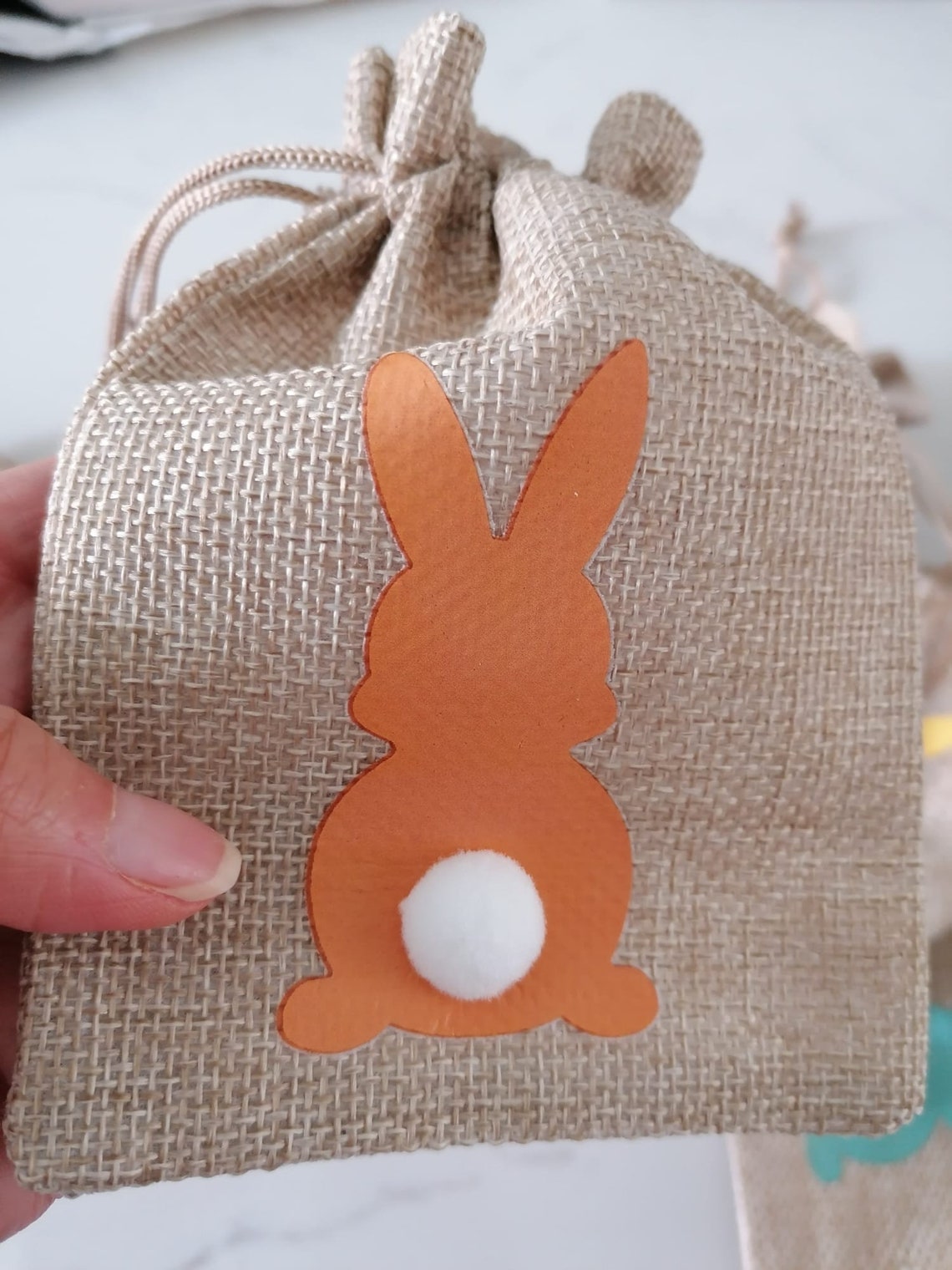 Easter Bunny Bag - Personalised Easter Bag - Jute Bunny Bag - Easter ...