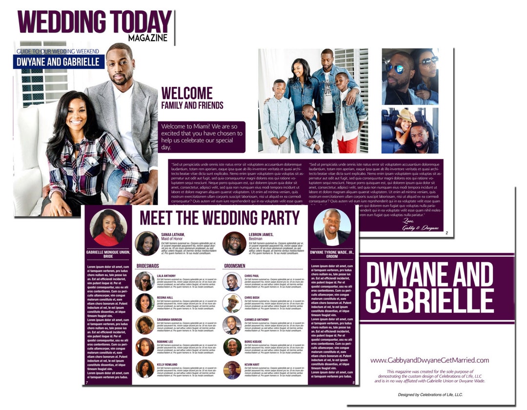 Wedding Magazine Program MS Publisher Template With VIDEO TUTORIAL ...