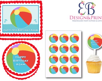 Pool party labels | Etsy