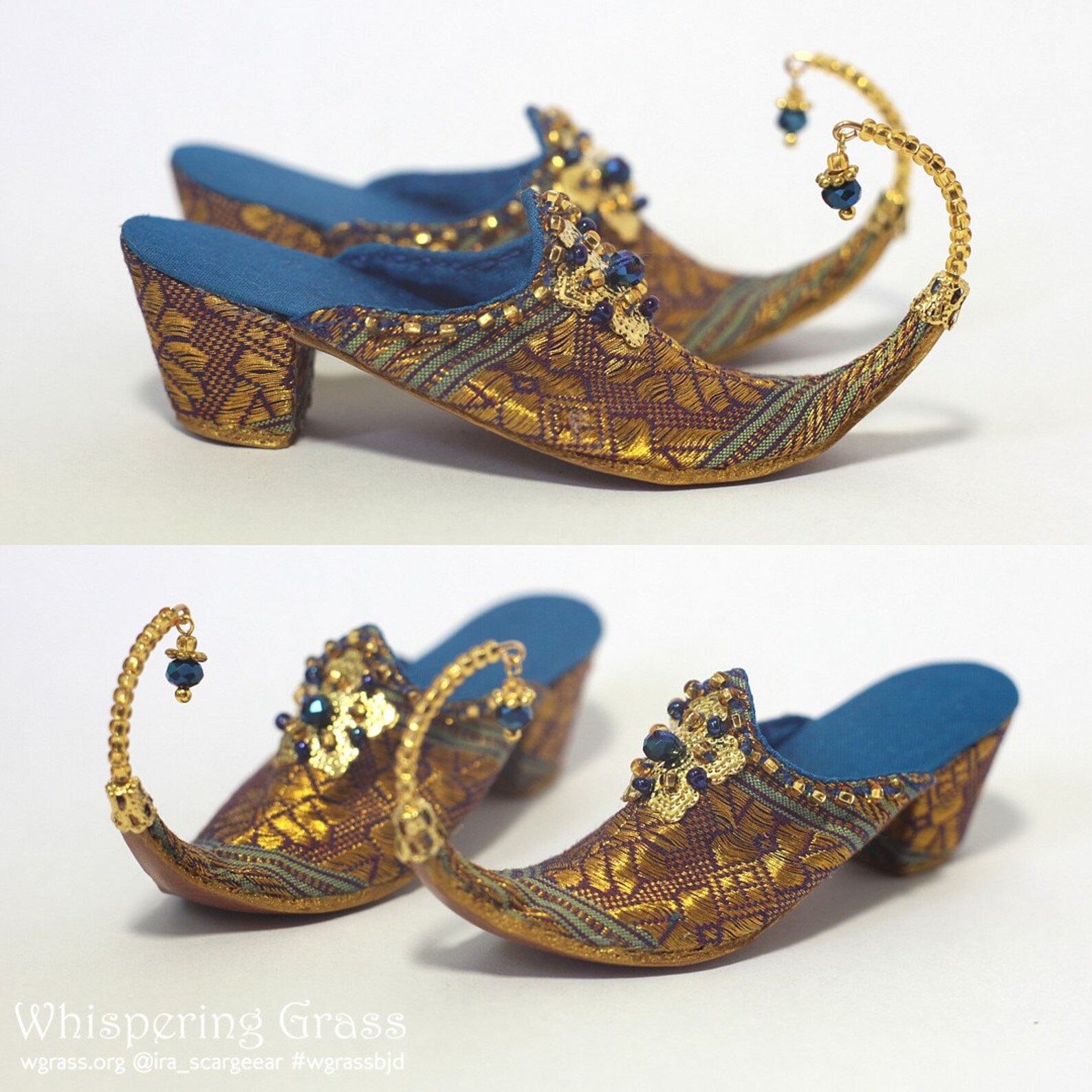 Digital PDF Tutorial + Pattern: Making Brocade Slippers With Heels for ...