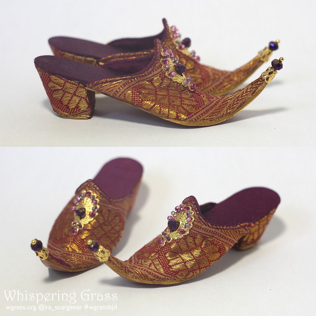 Digital PDF Tutorial + Pattern: Making Brocade Slippers With Heels for ...