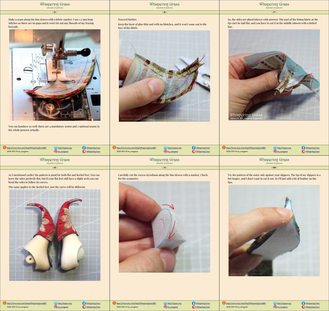 Digital PDF Tutorial Pattern: Making Brocade Slippers With - Etsy