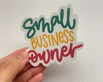 Small Business Owner Weatherproof Sticker 2 In. by 3 In. - Etsy