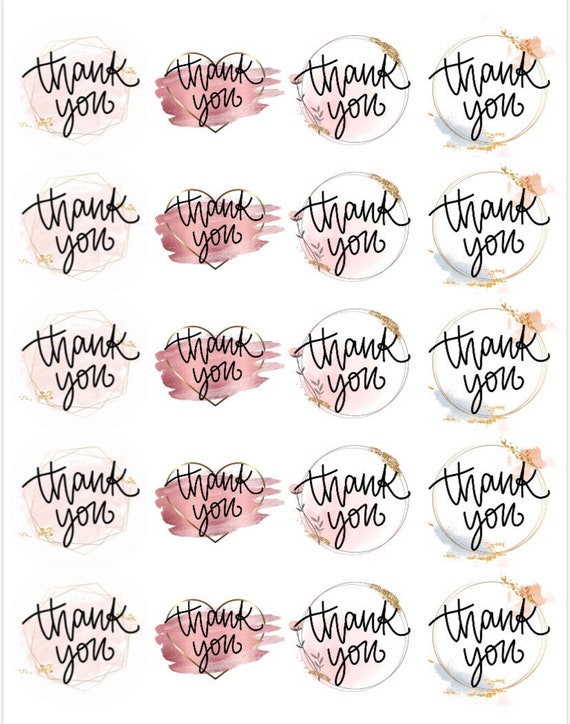 Thank You Stickers Business Stickers Dainty Stickers | Etsy