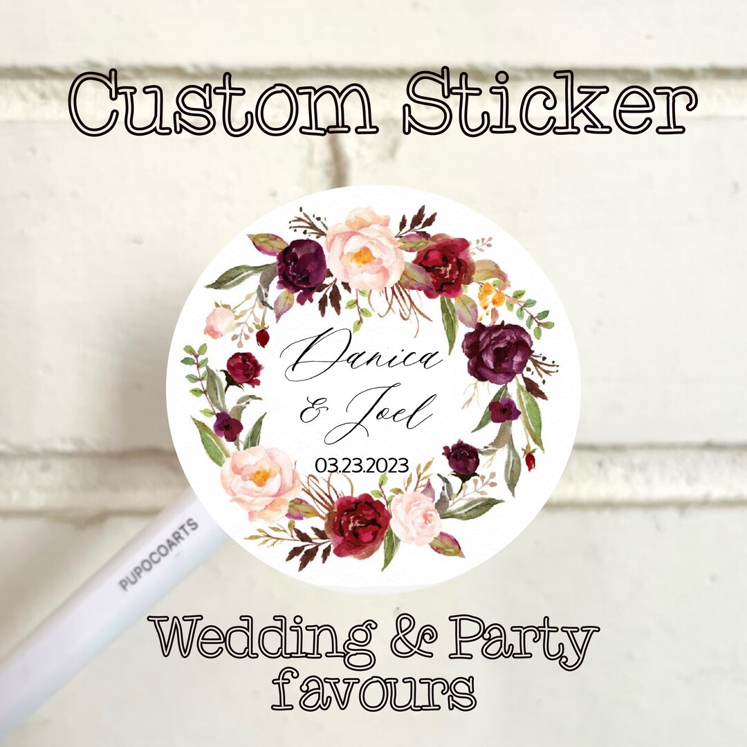 Custom Stickers, Wedding Stickers for Favors Thank You Labels, Favor ...