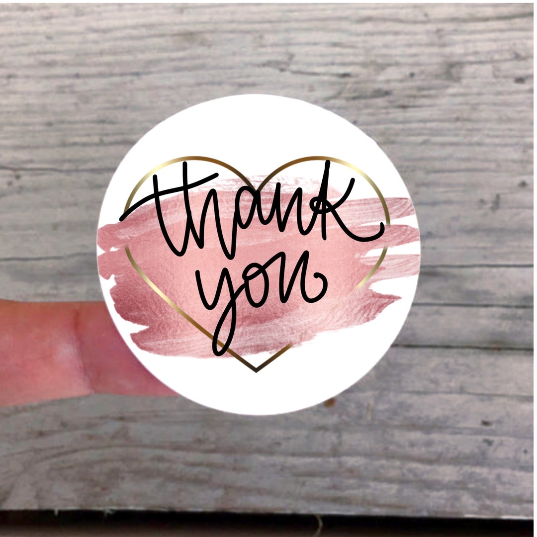 Thank You Stickers, Logo Stickers, Custom Business Stickers, Dainty ...