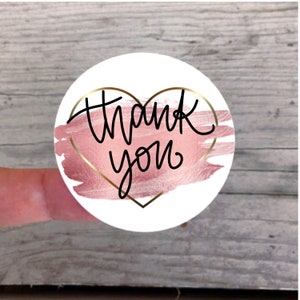 Thank You Stickers, Logo Stickers, Custom Business Stickers, Dainty ...