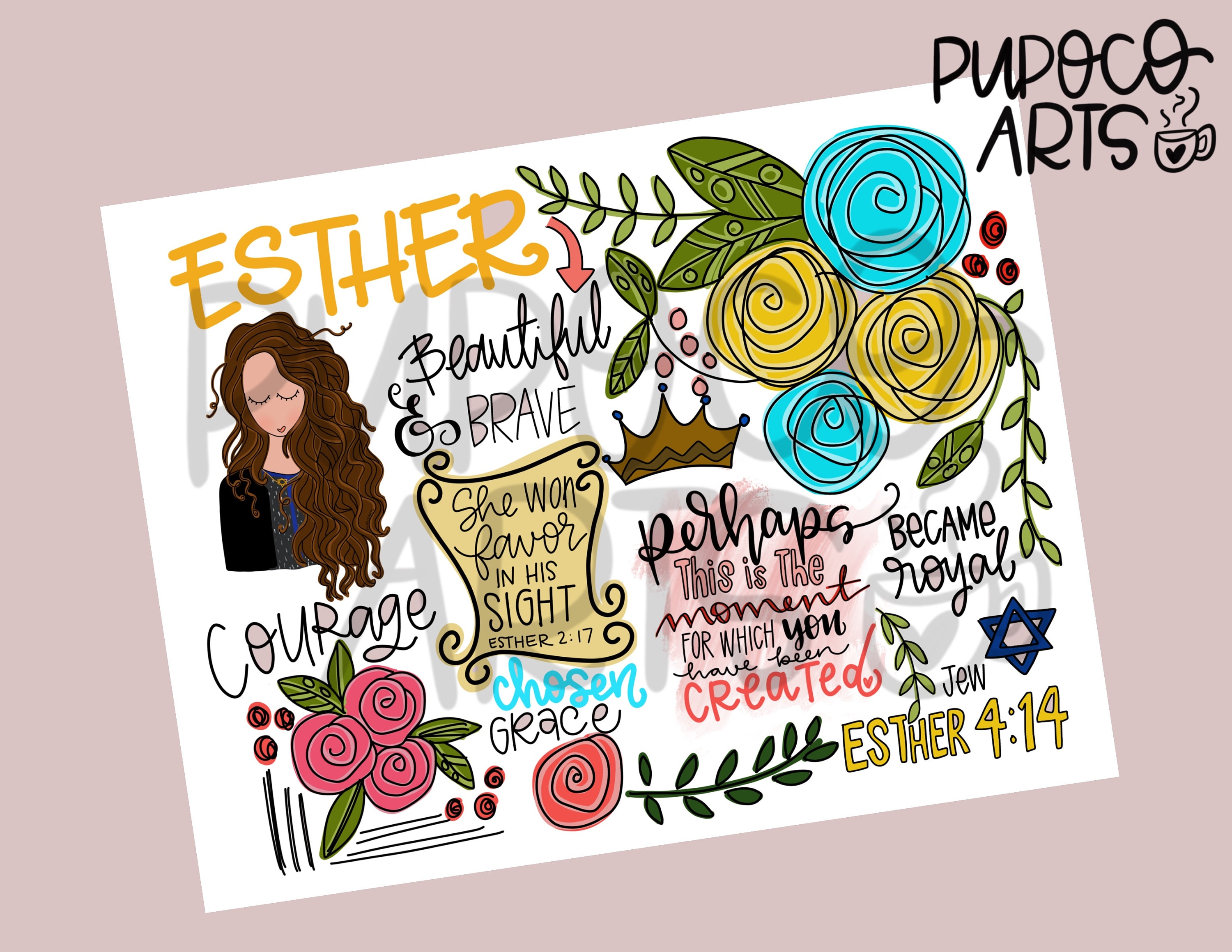 Perhaps ESTHER Bible Journaling Printable, Digital Print, - Etsy