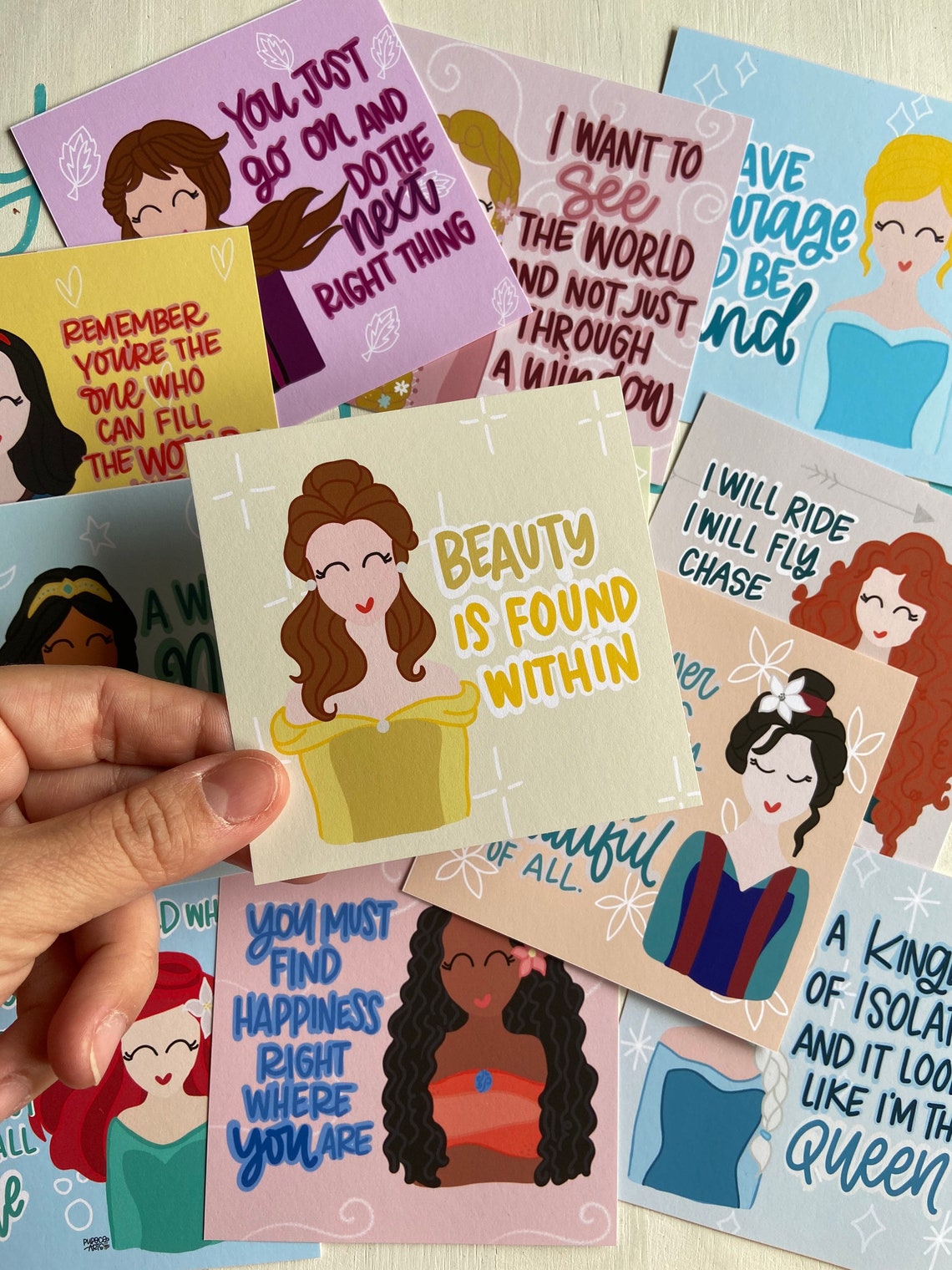 Princesses Card Set Disney Princess Card Set Playing Cards | Etsy