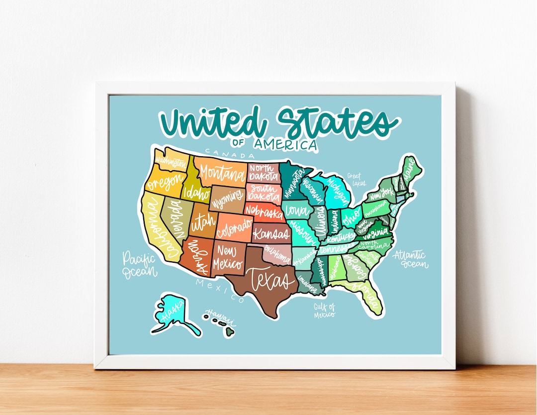United States Map - Etsy