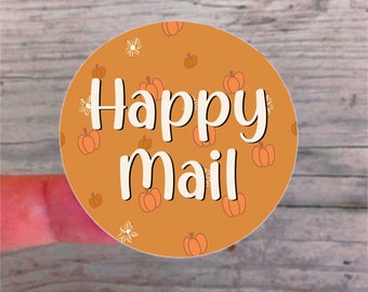 Happy Mail Fall Stickers Fall Diecut Stickers Leaf Fall - Etsy
