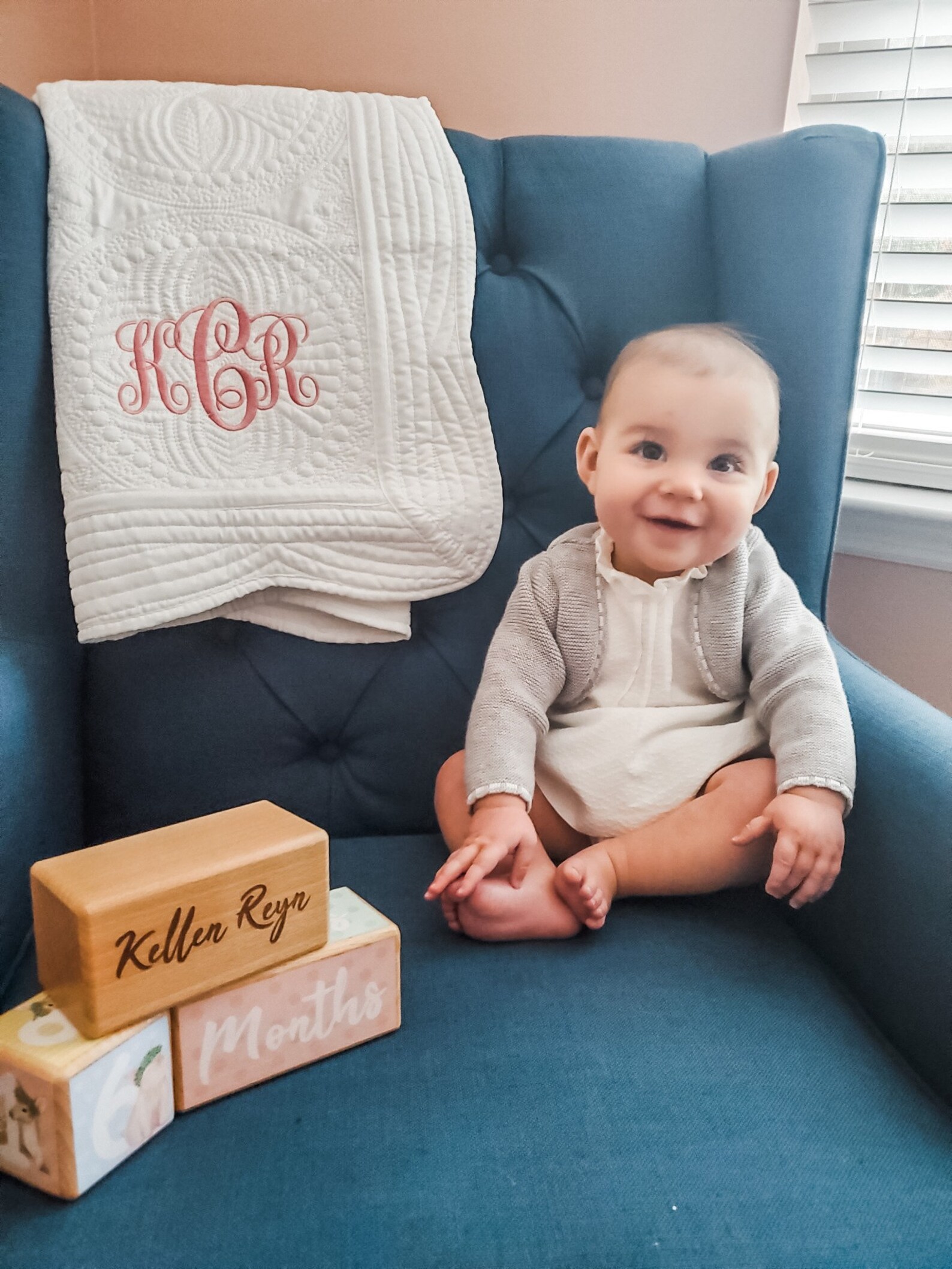 WHITE Personalized Baby Quilt Cotton Blanket Monogrammed - Etsy