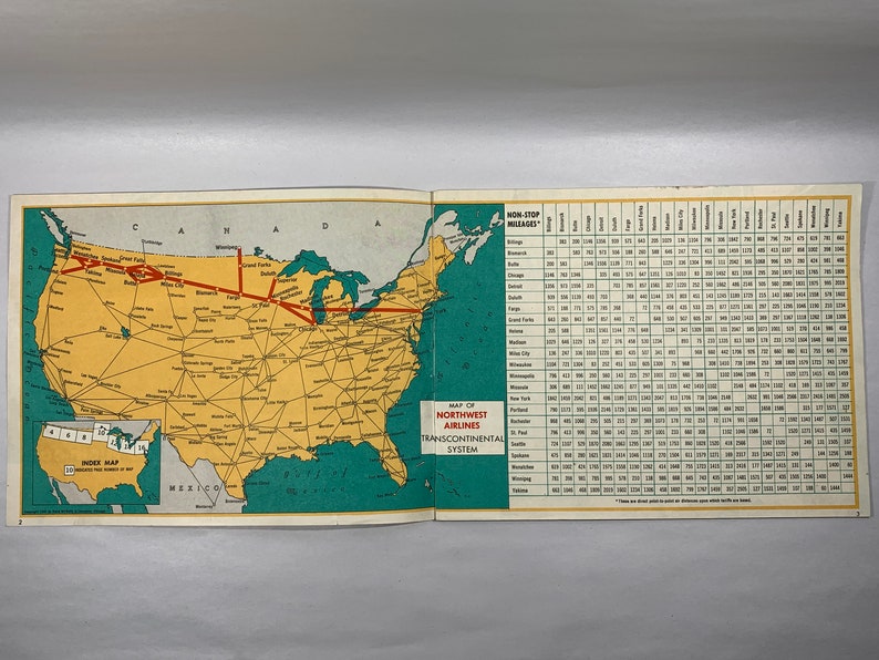 Vintage Northwest Airlines 1940s Northwest Passage Ephemera Seven Items ...