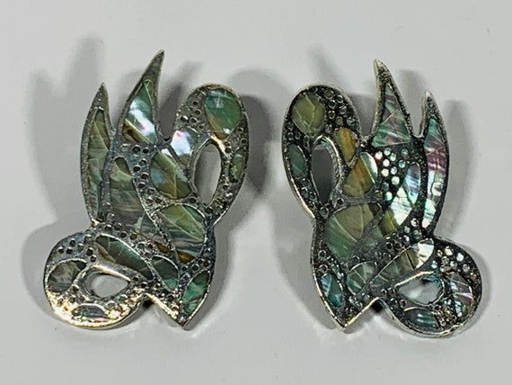 Karla Jordan Kollections LTD Abalone and Sterling Ear… - Gem