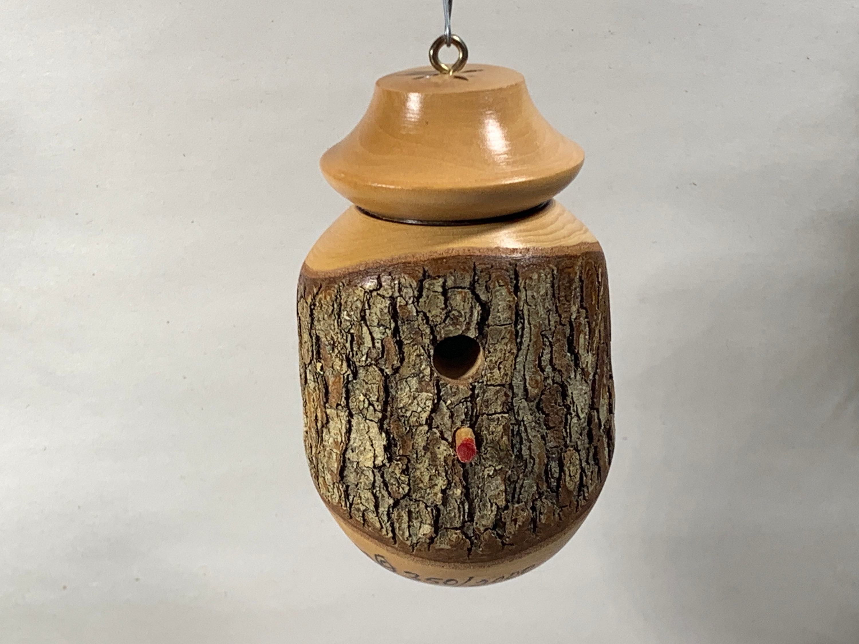 Signed Charles Ray Huskey Turned Wood Birdhouse Ornament - Etsy