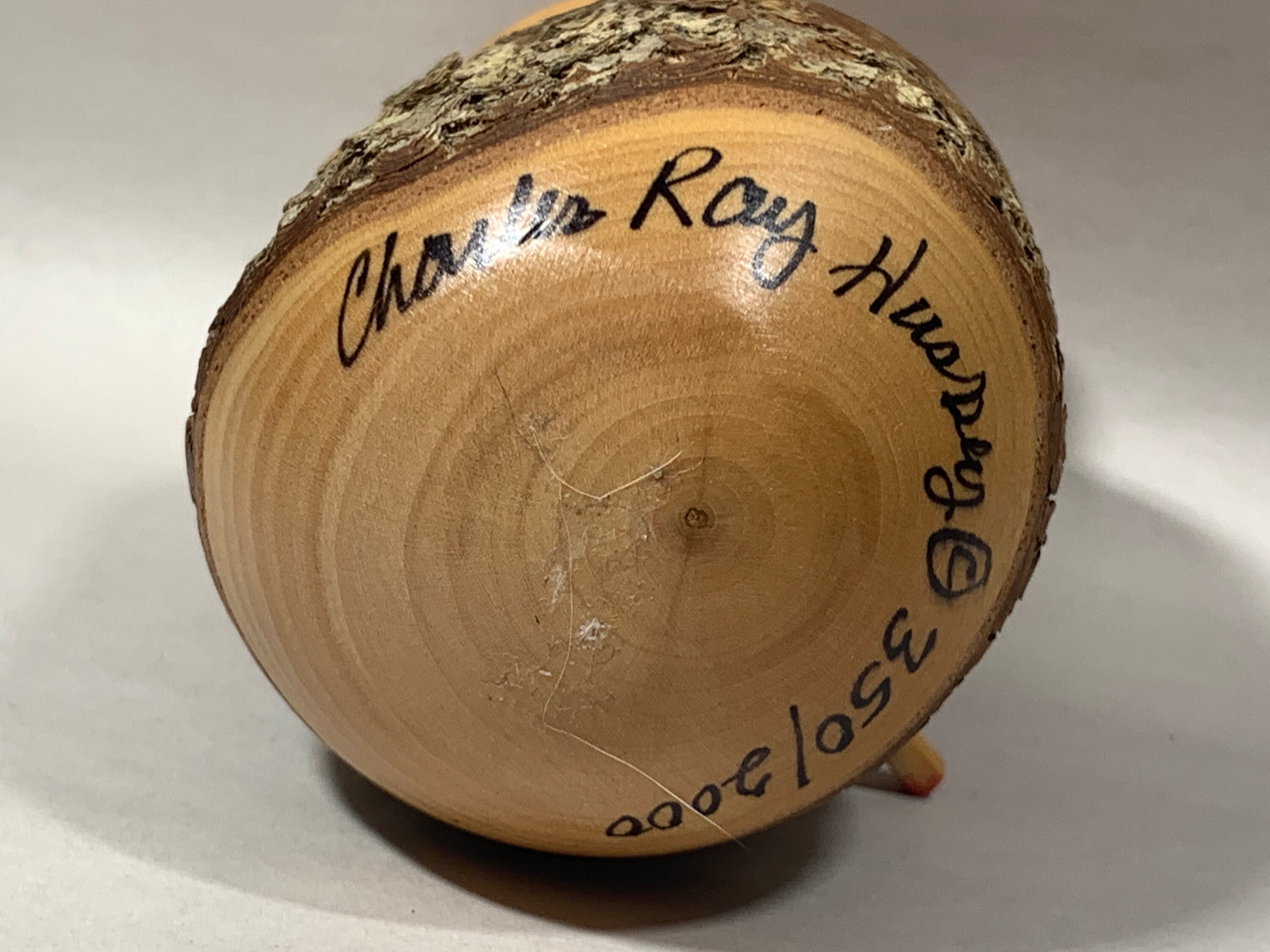 Signed Charles Ray Huskey Turned Wood Birdhouse Ornament | Etsy