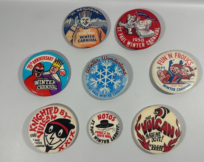 Vintage St Paul Winter Carnival Buttons - Etsy