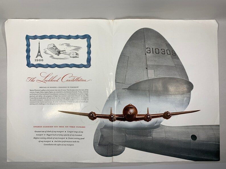 Lockheed Constellation WWII Military Transport Brochures Set - Etsy