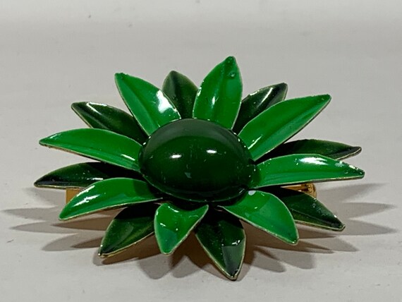 Original by Robert Green Enamel Flower Brooch - Gem