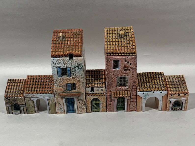 Gault France Miniature Ceramic Village Buildings Sold - Etsy