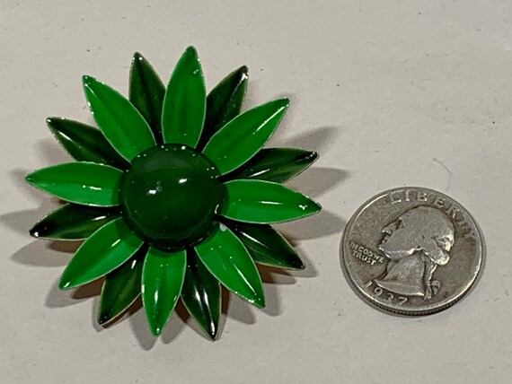 Original by Robert Green Enamel Flower Brooch - Gem