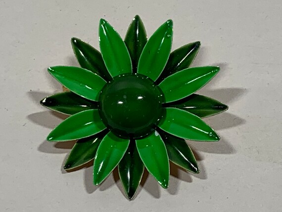 Original by Robert Green Enamel Flower Brooch - Gem