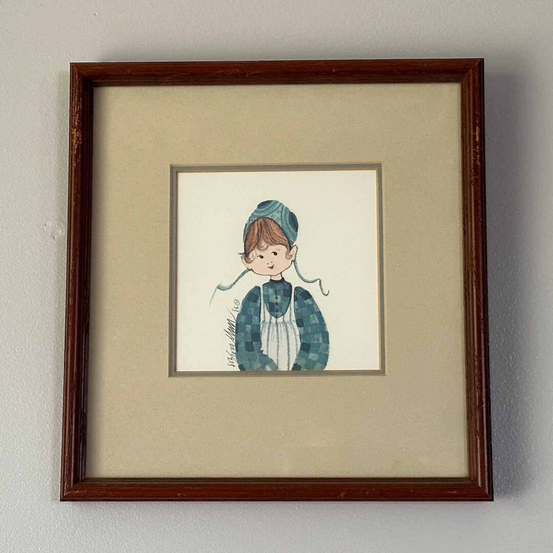Framed P Buckley Moss 'allison' Print - Etsy