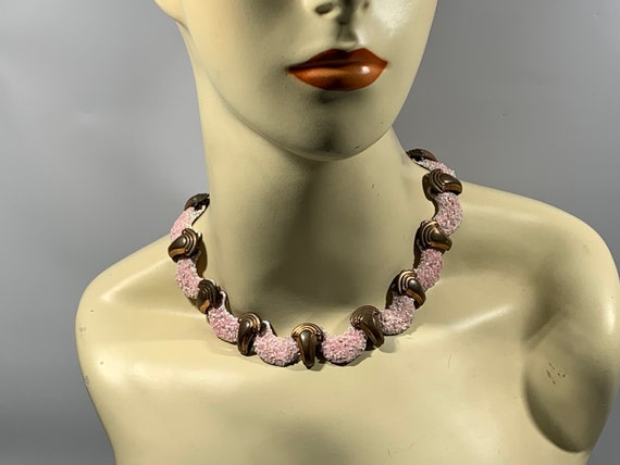 Renoir Matisse Pink Sugar Enamel and Copper Necklace … - Gem