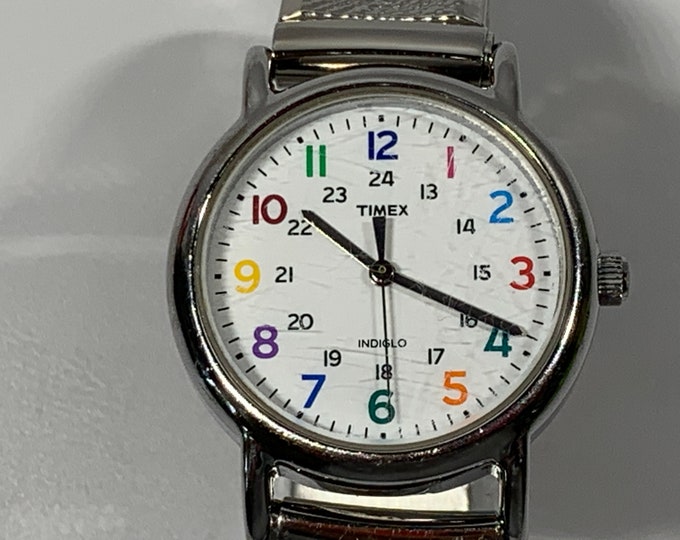 Timex Indiglo Rainbow Colored Numbers Watch - Etsy