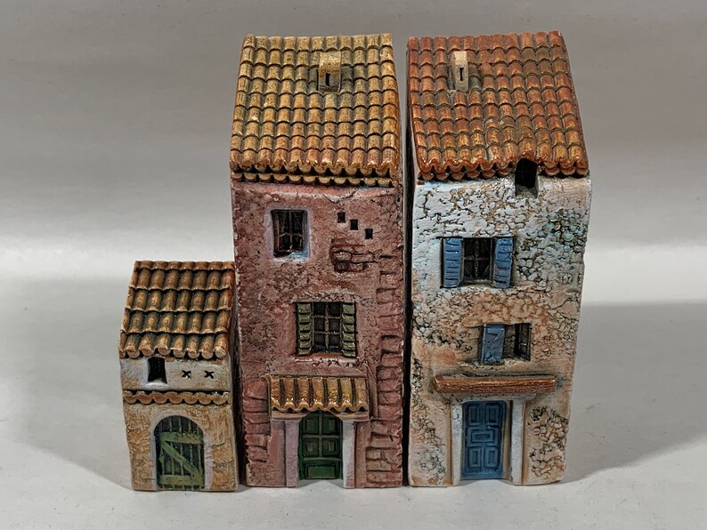 Gault France Miniature Ceramic Village Buildings Sold - Etsy