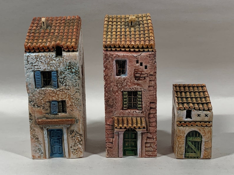 Gault France Miniature Ceramic Village Buildings Sold - Etsy