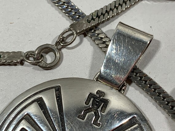 Sterling Man in Maze Pendant and Earrings Set with Bu… - Gem