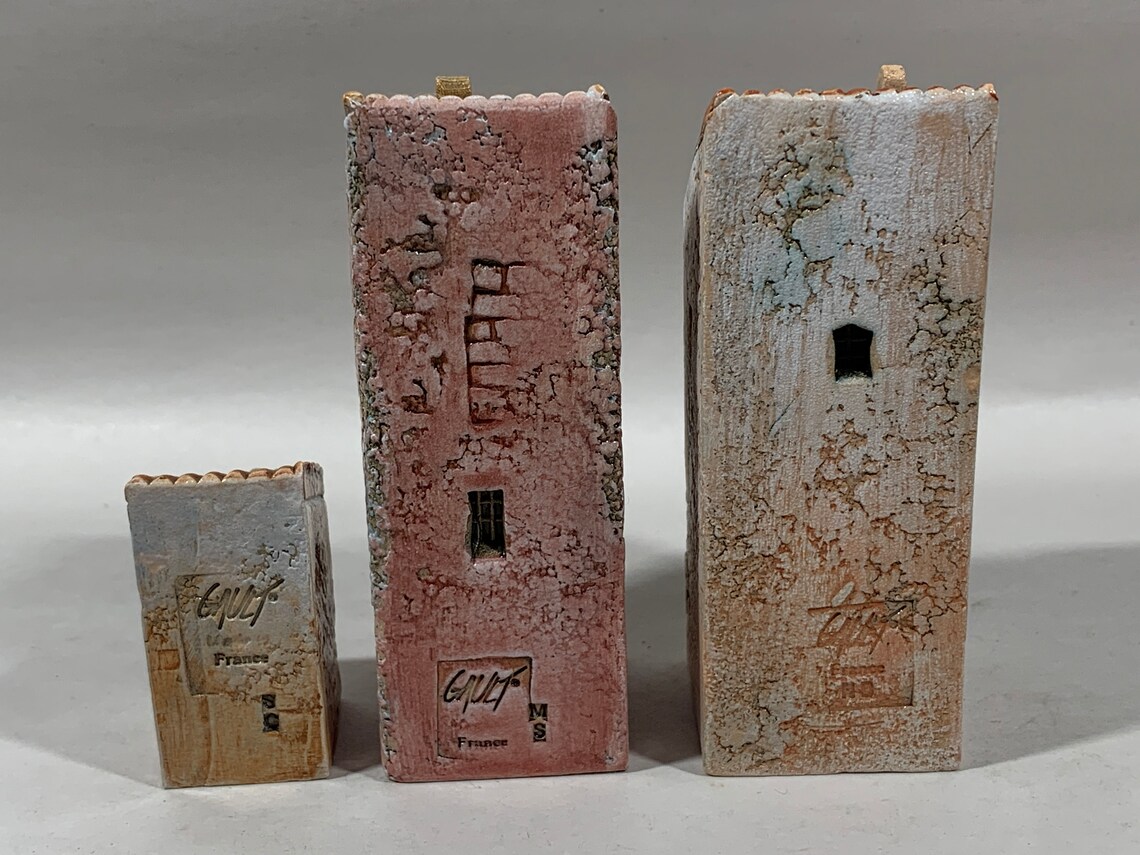 Gault France Miniature Ceramic Village Buildings Sold - Etsy