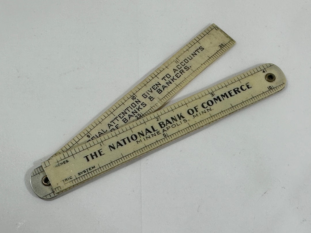 1903 Celluloid Bank Ruler National Bank of Commerce - Etsy