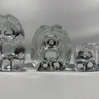 Bergdala Troll Family Heavy Glass, Vintage Glass Troll Sculptures ...