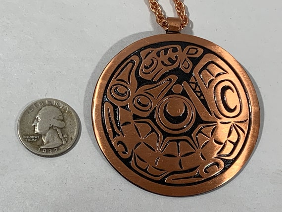Bell Trading Post Copper Medallion on Copper Chain - Gem