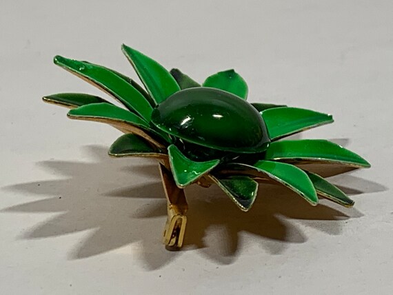 Original by Robert Green Enamel Flower Brooch - Gem
