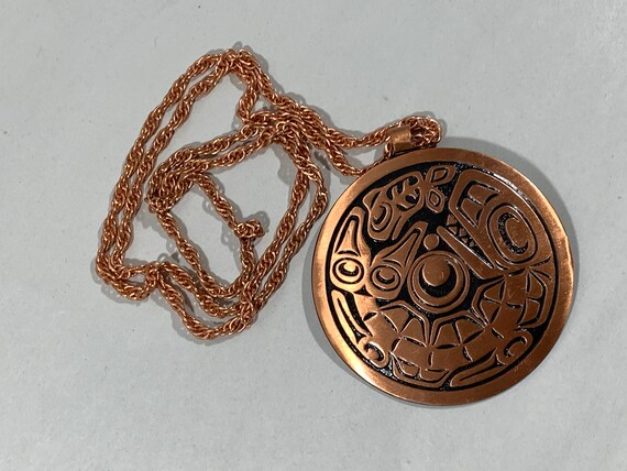 Bell Trading Post Copper Medallion on Copper Chain - Gem