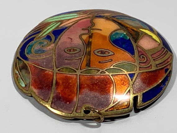 David Kuo Champleve Modernist Enamel Pendant - Gem