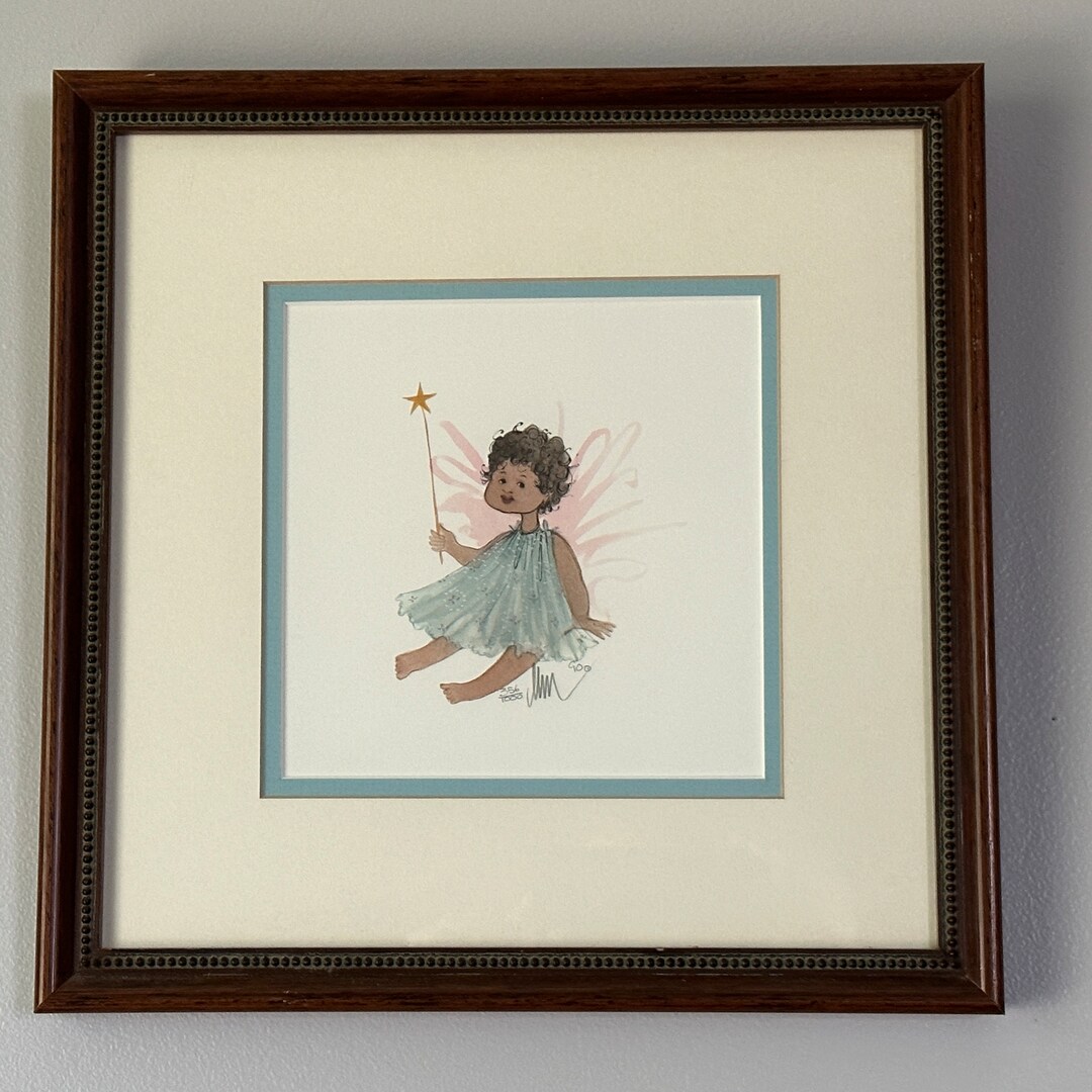 Framed P B Moss 'little Angel' Print Signed - Etsy