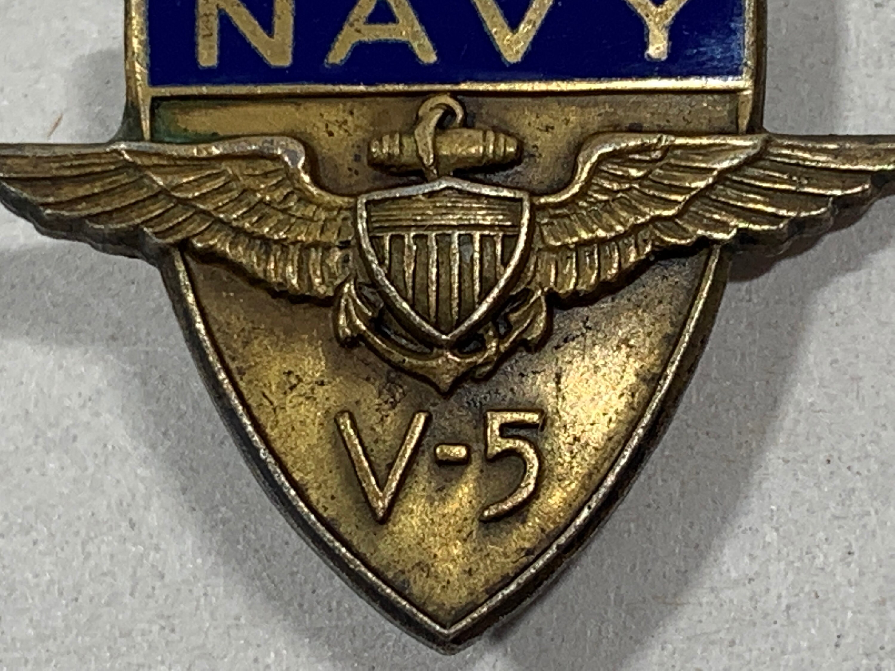 Navy V-5 Pilot Sterling and Enamel Pin Flight Training Program | Etsy