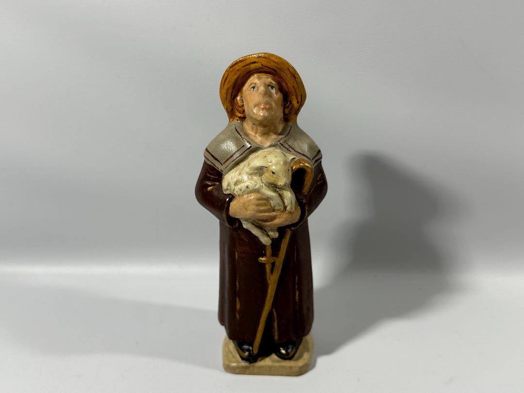 Kate Kiely Sweetgrass Studios Chalkware Shepherd Figurine - Etsy