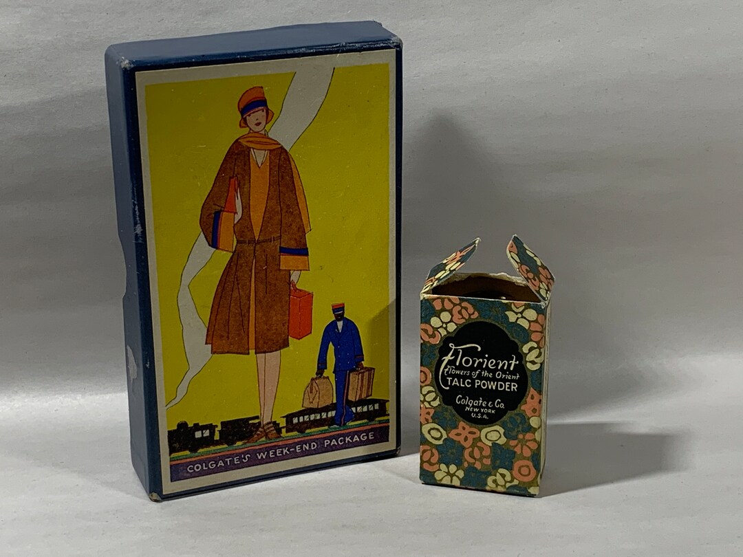 Vintage Colgate Week-end Package Box and Florient Talc in Box - Etsy