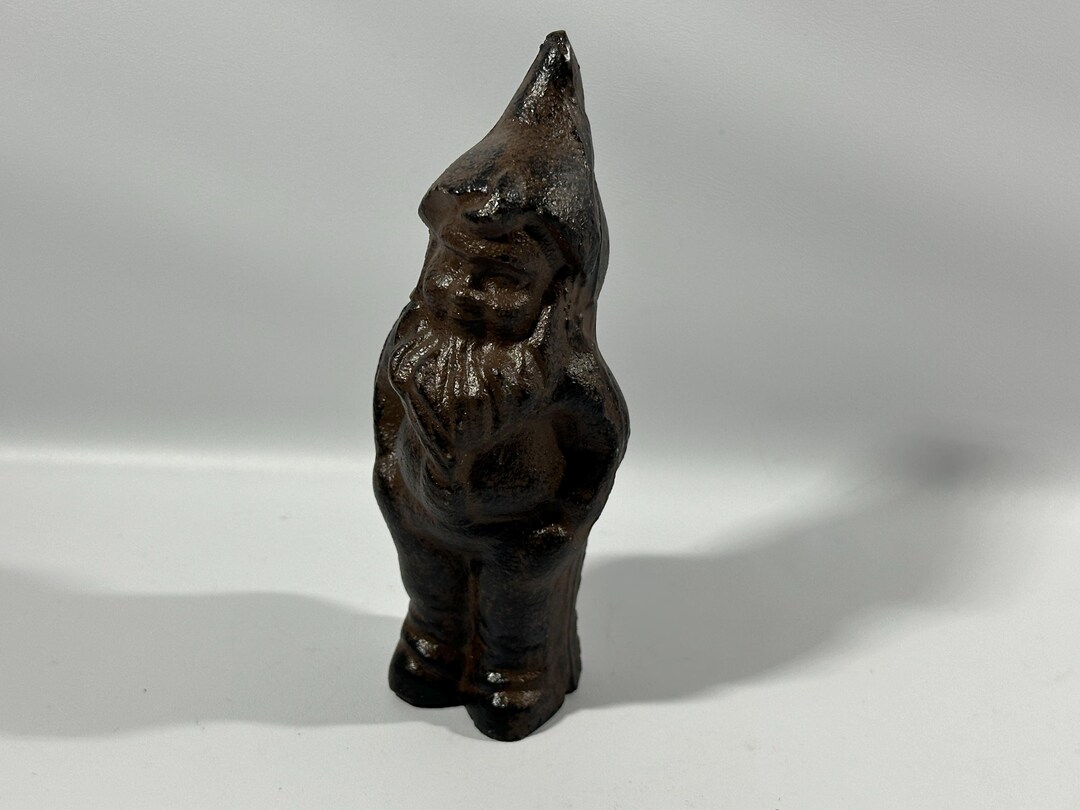 Cast Iron Gnome Figurine - Etsy