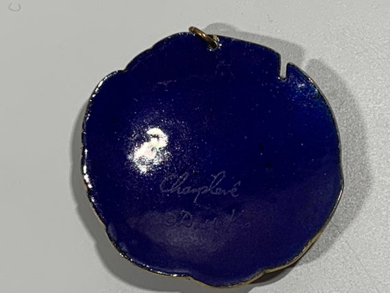 David Kuo Champleve Modernist Enamel Pendant - Gem