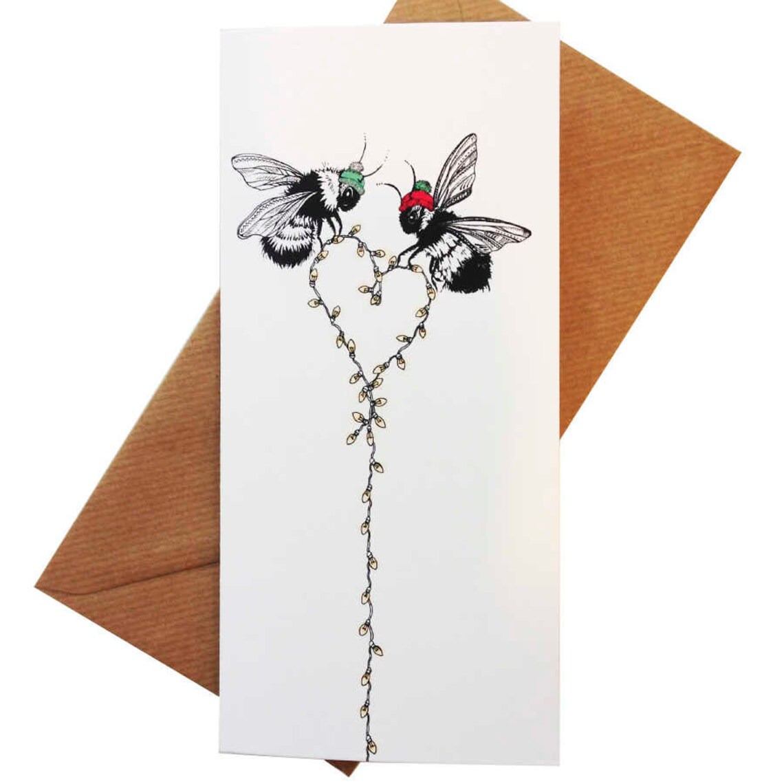 Bee Merry Christmas Card - Etsy